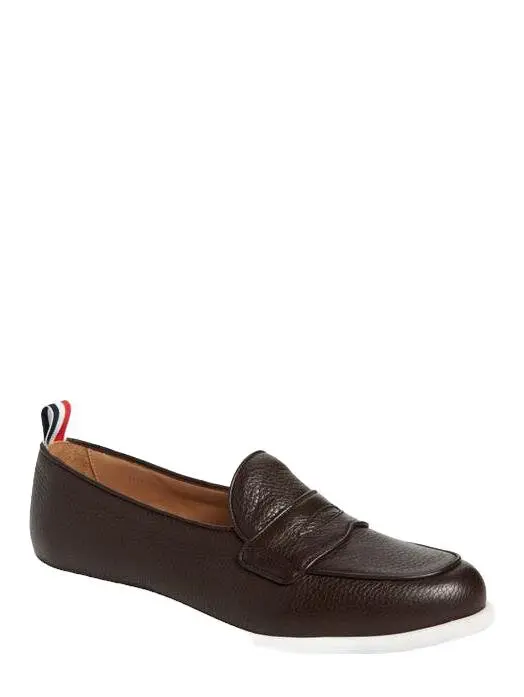 Thom Browne Varsity Square Toe Penny Loafer - Brown