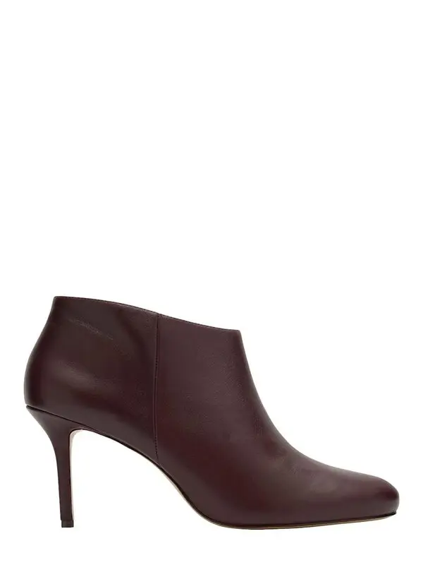 ALEXANDRE BIRMAN Prim Leather Booties - Dark Plum