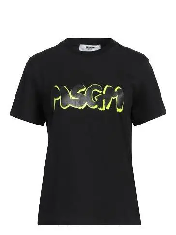 MSGM Logo-print Cotton T-shirt - Black