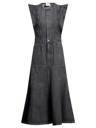 Erika Cavallini Lead Cotton Maxi Shirt Dress - Grey
