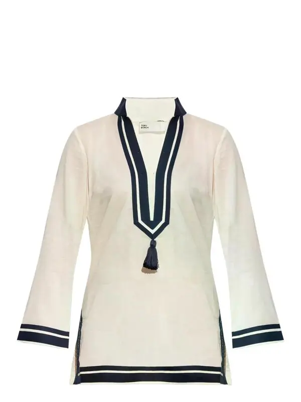 Tory Burch Cotton Mini Dress - Neutrals