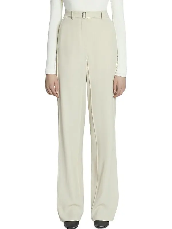 LANVIN Tailored Wool-blend Pants - Mastic