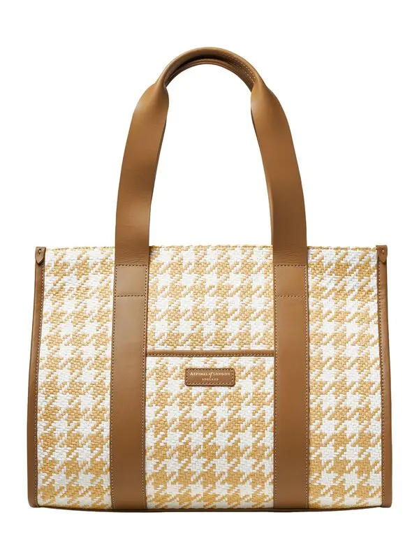 ASPINAL OF LONDON Raffia Henley Tote Bag - Neutral