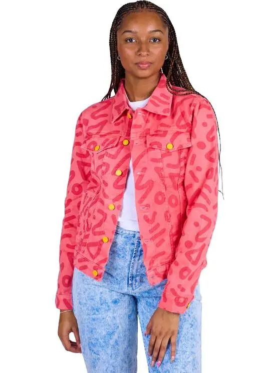 MOKUYOBI Zap Denim Jacket - Watermelon