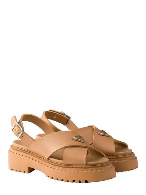Prada Rubber Sandals - Yellow