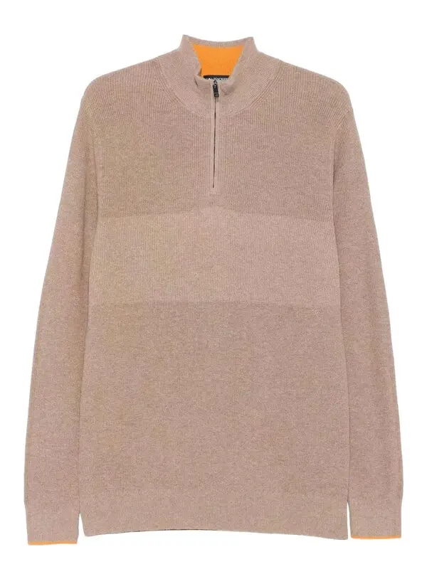 HACKETT Contrast-trim Sweater - Neutrals