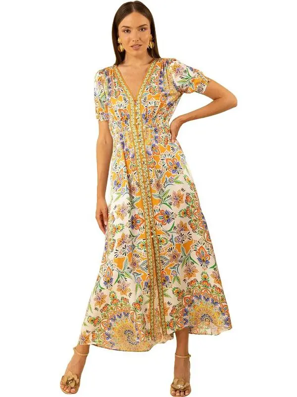 Hale Bob Ila Maxi Dress - Orange