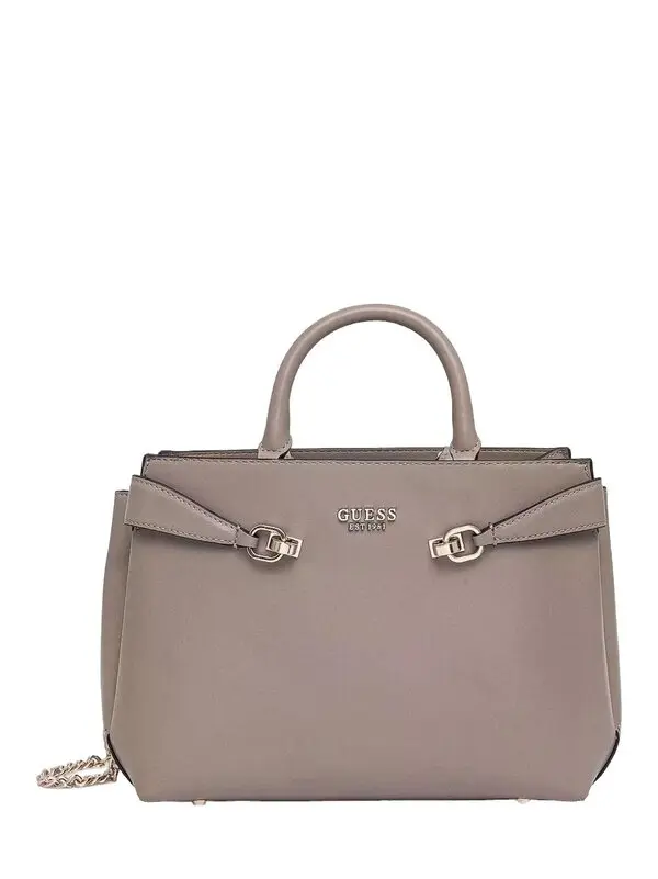 Guess Structured Top Handle Handbag - Neutrals