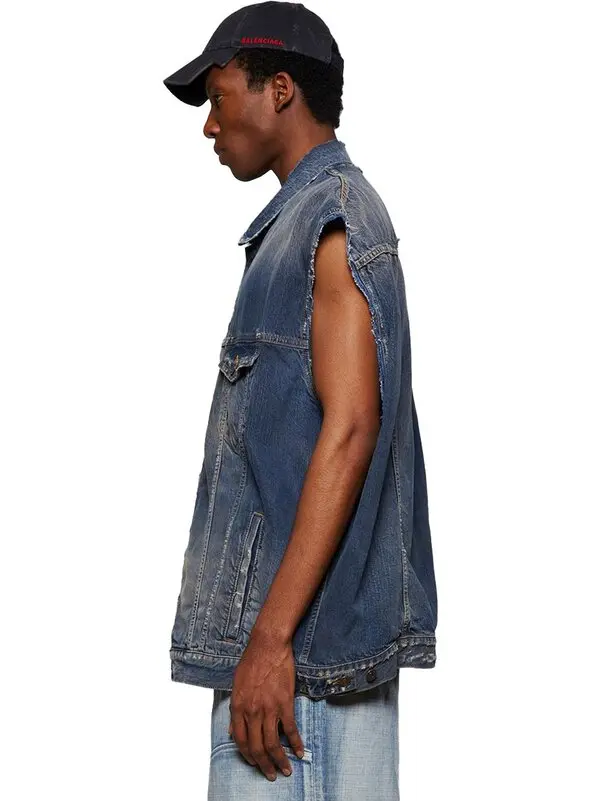 Balenciaga Sleeveless Jacket - Blue