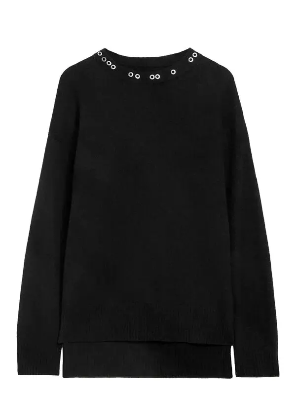 JIL SANDER Eyelet-embellished Sweater - Black