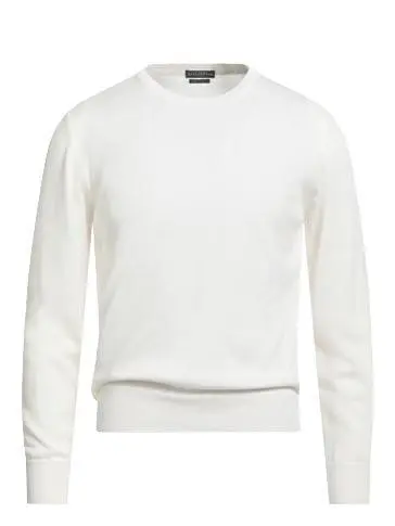 BALLANTYNE Solid Cotton Sweater - Off White