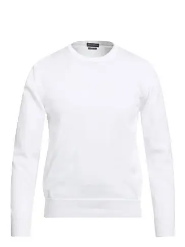 BALLANTYNE Solid Cotton Sweater - White