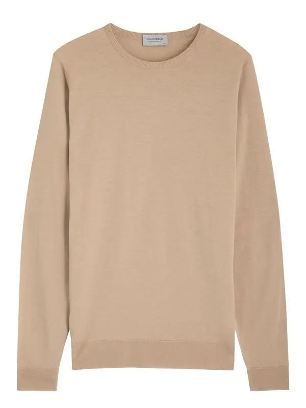 John Smedley Lundy Wool Jumper - Beige