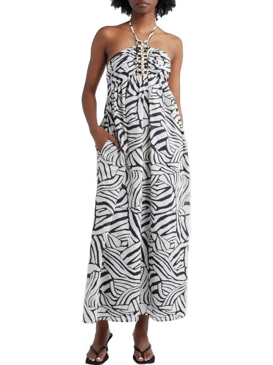 Rails Printed Halter Midi Dress - Playa Blanca