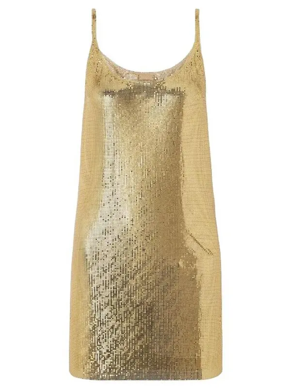 Rabanne Chainmail Mini Dress - Gold