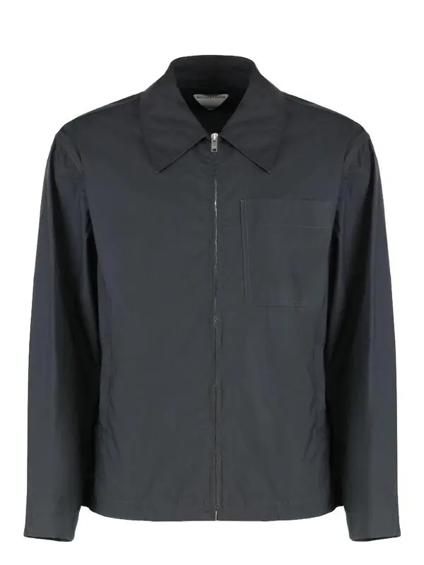 Bottega Veneta Cotton Zip-up Jacket - Grey