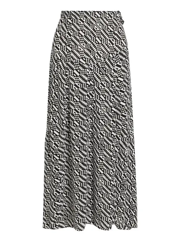 MARANT ETOILE Alona Printed Maxi Skirt - Black