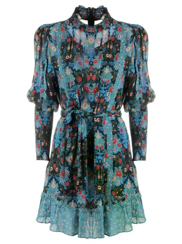 Farm Rio Arabesque Midi Dress - Blue
