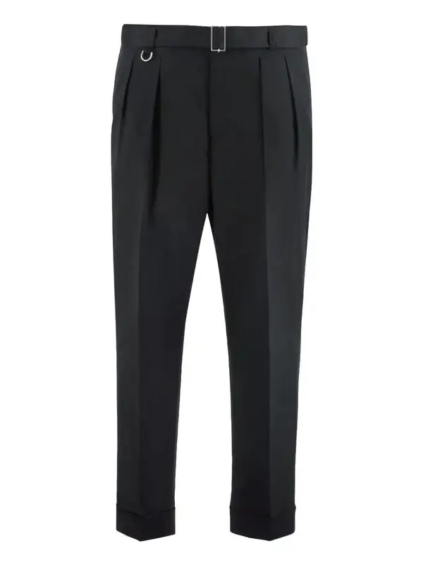 PAOLO PECORA Pleated Trousers - Black