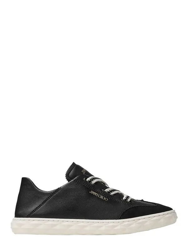 JIMMY CHOO Diamond Flex Leather Trainers - Black