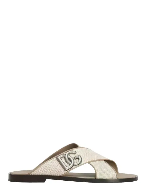 Dolce & Gabbana Flat Slides - Neutrals