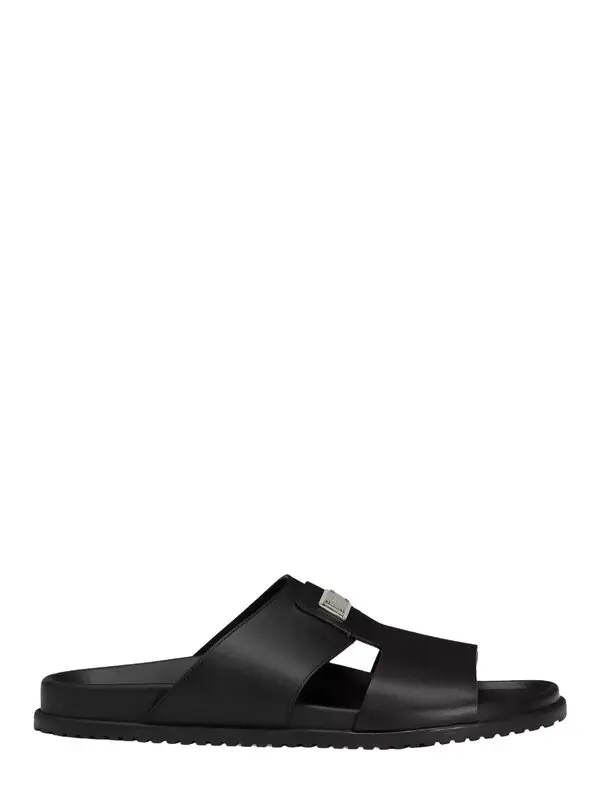 Dolce & Gabbana Logo Plaque Slides - Black