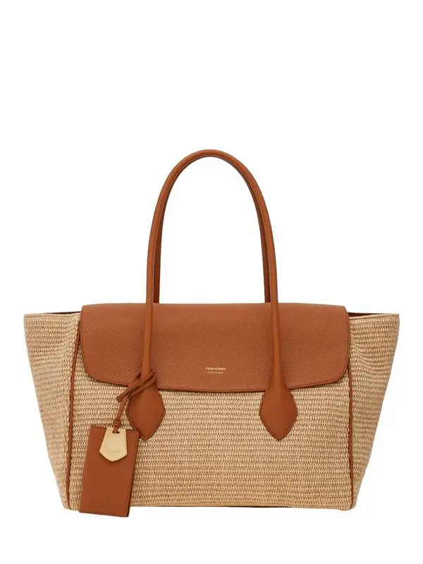 FERRAGAMO Florence Shoulder Bag - Brown
