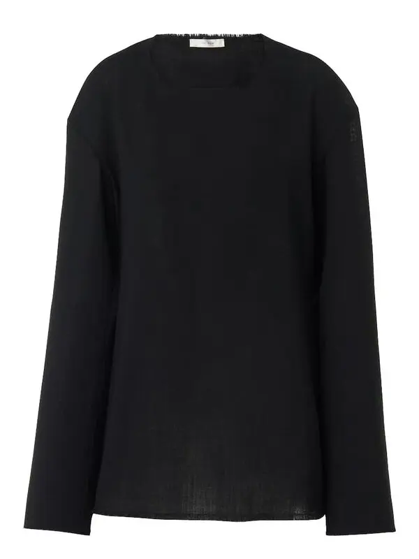 THE ROW Cattaleya Wool Top - Black