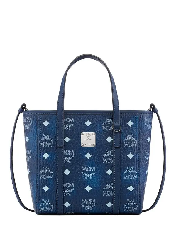 Mcm Toni Mini Visetos Shopper Top-handle Bag - Blue Visetos