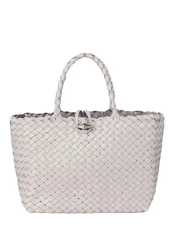 ORYANY Woven Leather Tote Bag - Sand Beach