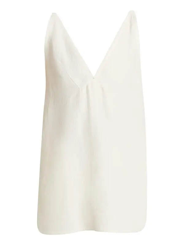 Proenza Schouler Mitchell Textured Sleeveless Babydoll Top - Ecru