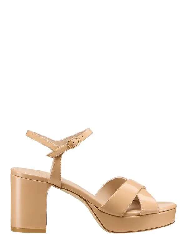 STUART WEITZMAN Dayna Platform Sandals - Adobe