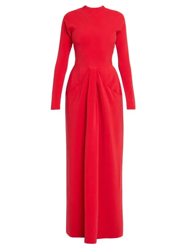 THE ROW Anselm Long-sleeve Gown - Scarlet