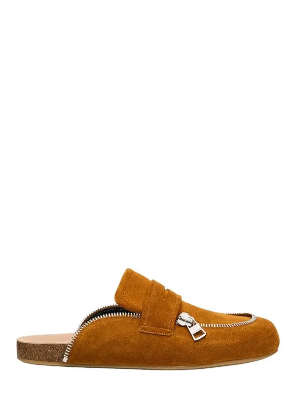 JW Anderson Suede Biker Loafers - Tan