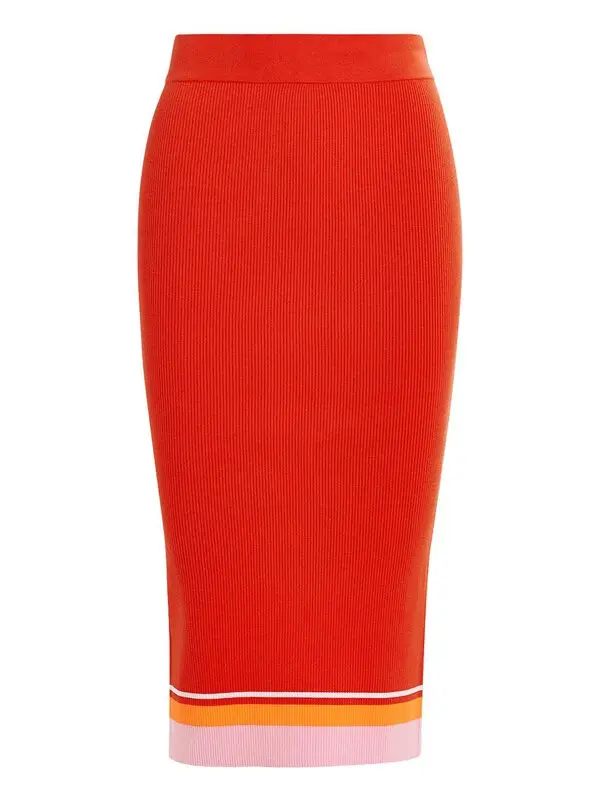 Essentiel Antwerp Hashion Ribbed Pencil Skirt - Ballerina