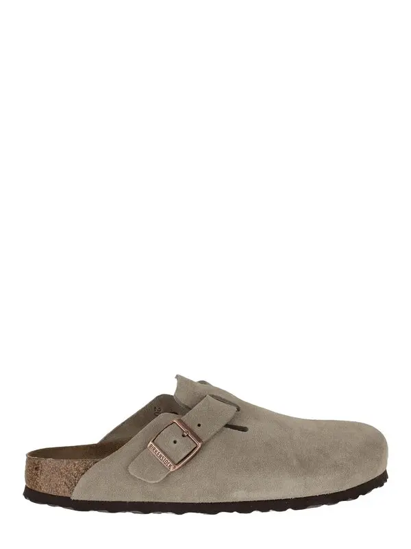 BIRKENSTOCK Boston Suede Sabot - Beige