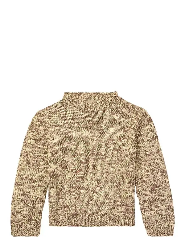 FEDERICO CURRADI Ribbed Mulberry Silk Sweater - Brown