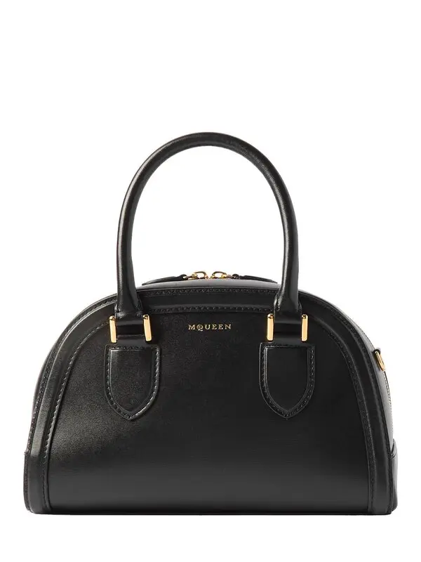 Alexander McQueen Birdee Boston Small Leather Tote - Black
