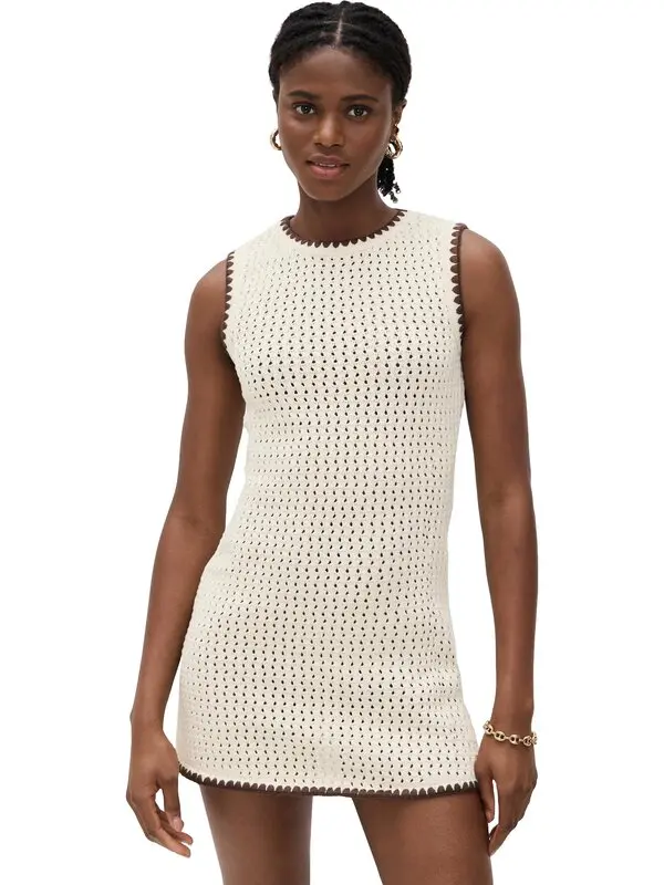 ALIGNE Immy Crochet Mini Dress - White