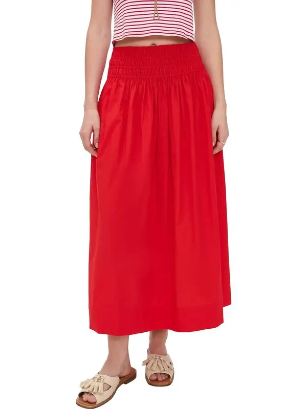 The Great. The Viola Skirt - Hot Red