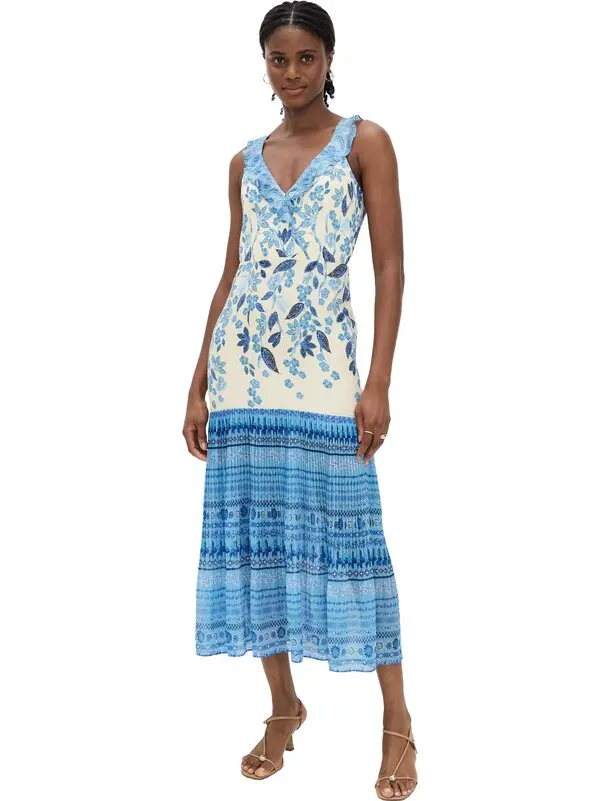 Saloni Amy Midi Dress - Millieflori