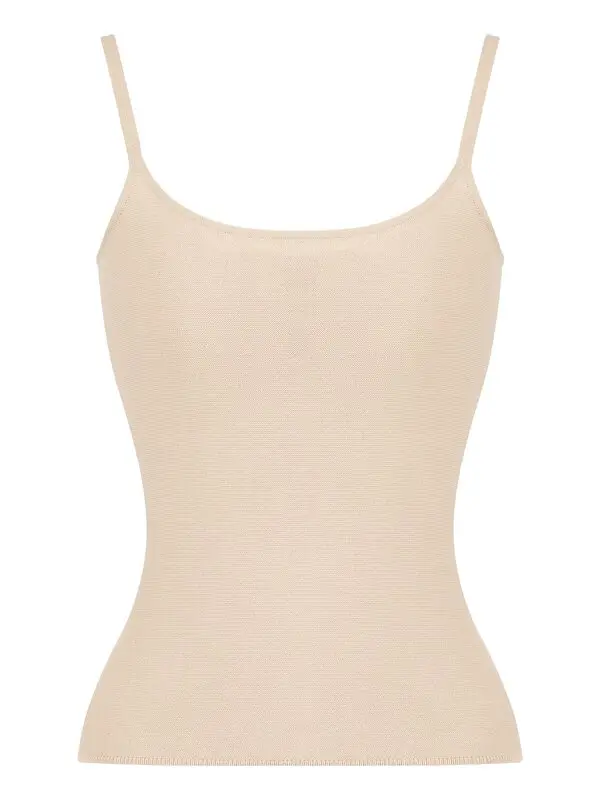 Giorgio Armani Viscose Ottoman Top - Beige