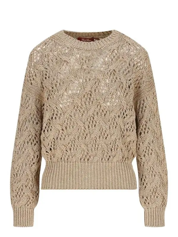 MAX MARA STUDIO Pilade Cordonet Lurex Sweater - Gold