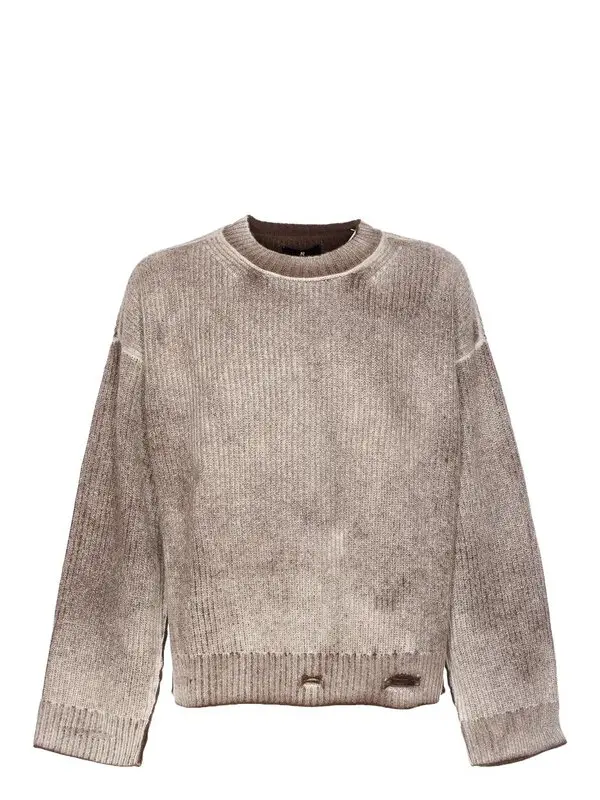 REPRESENT Reversible Fade Out Sweater - Beige