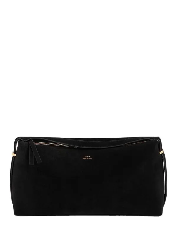 TOTÊME Belted Suede Clutch - Black