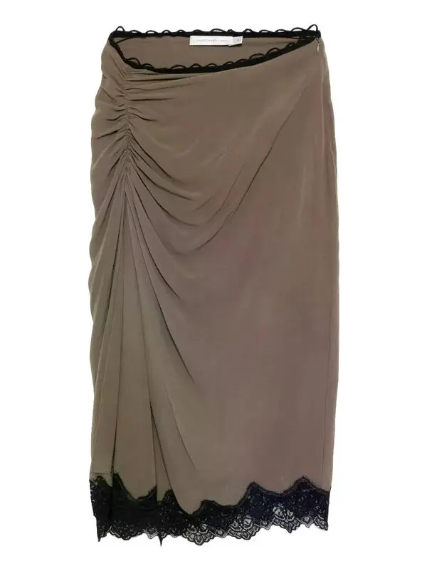 Christopher Esber Lace-trimmed Skirt - Green