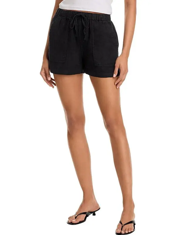 Bella Dahl Linen Drawstring Shorts - Black
