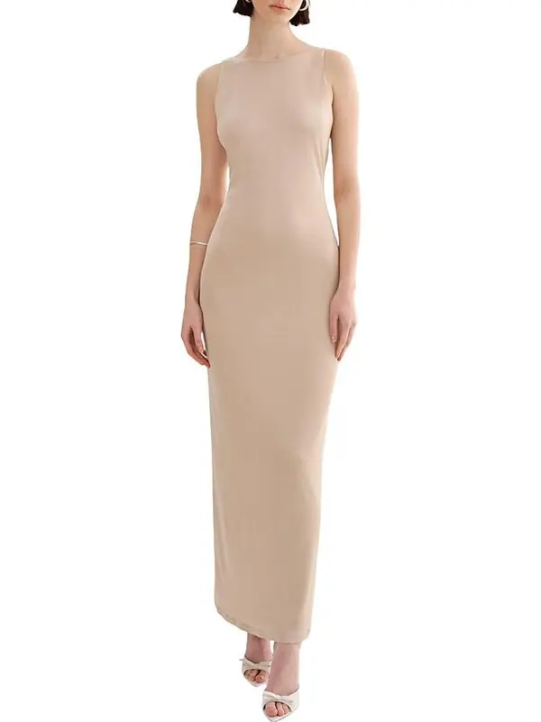LAMARQUE Kyryla Scoop Back Dress - Gold Shimmer