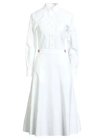 Thom Browne Cotton Midi Shirt Dress - White