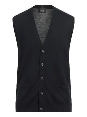 Alpha Studio Cardigan Midnight Merino Wool - Blue